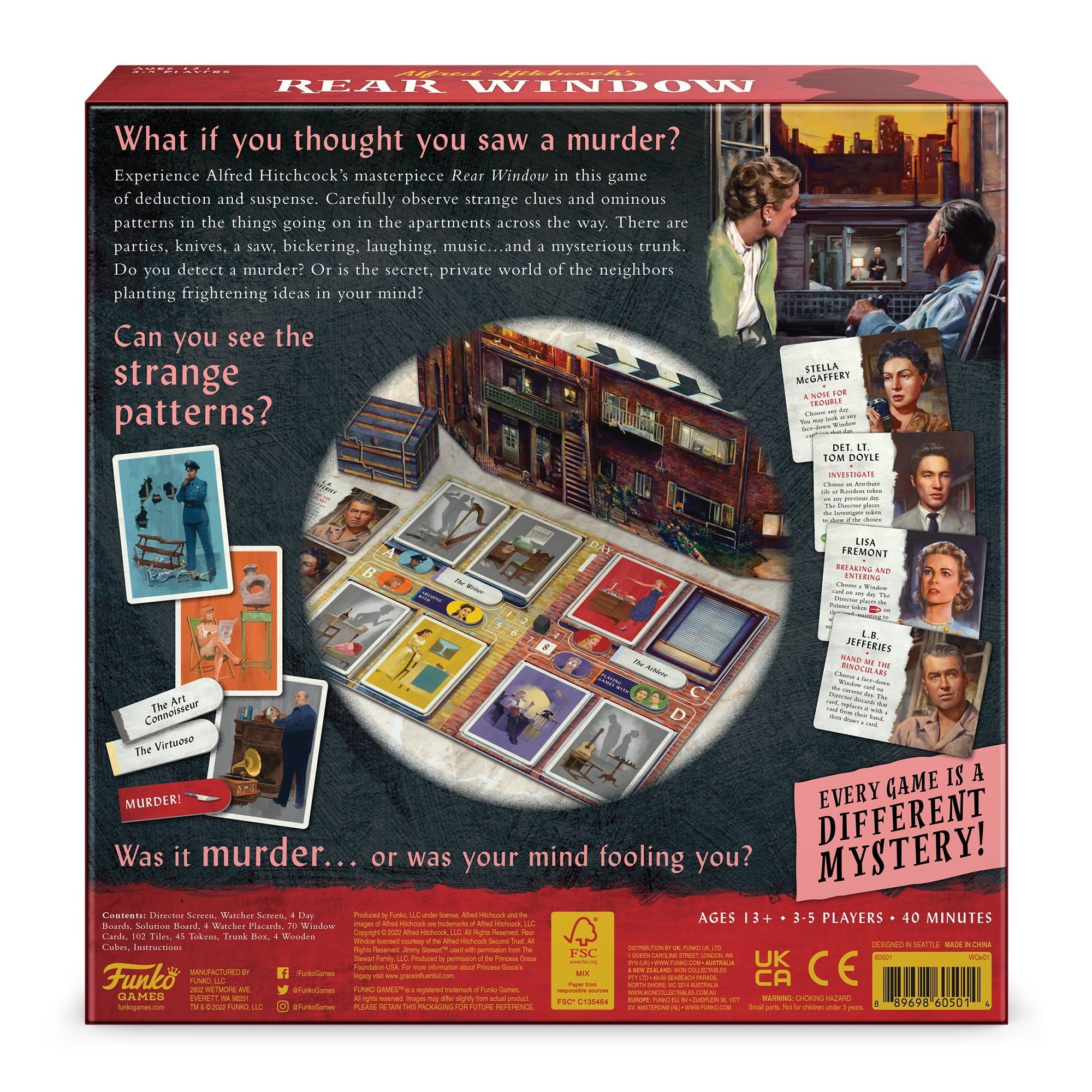 Alfred Hitchcock's Rear Window | Board Games | Gathering Games