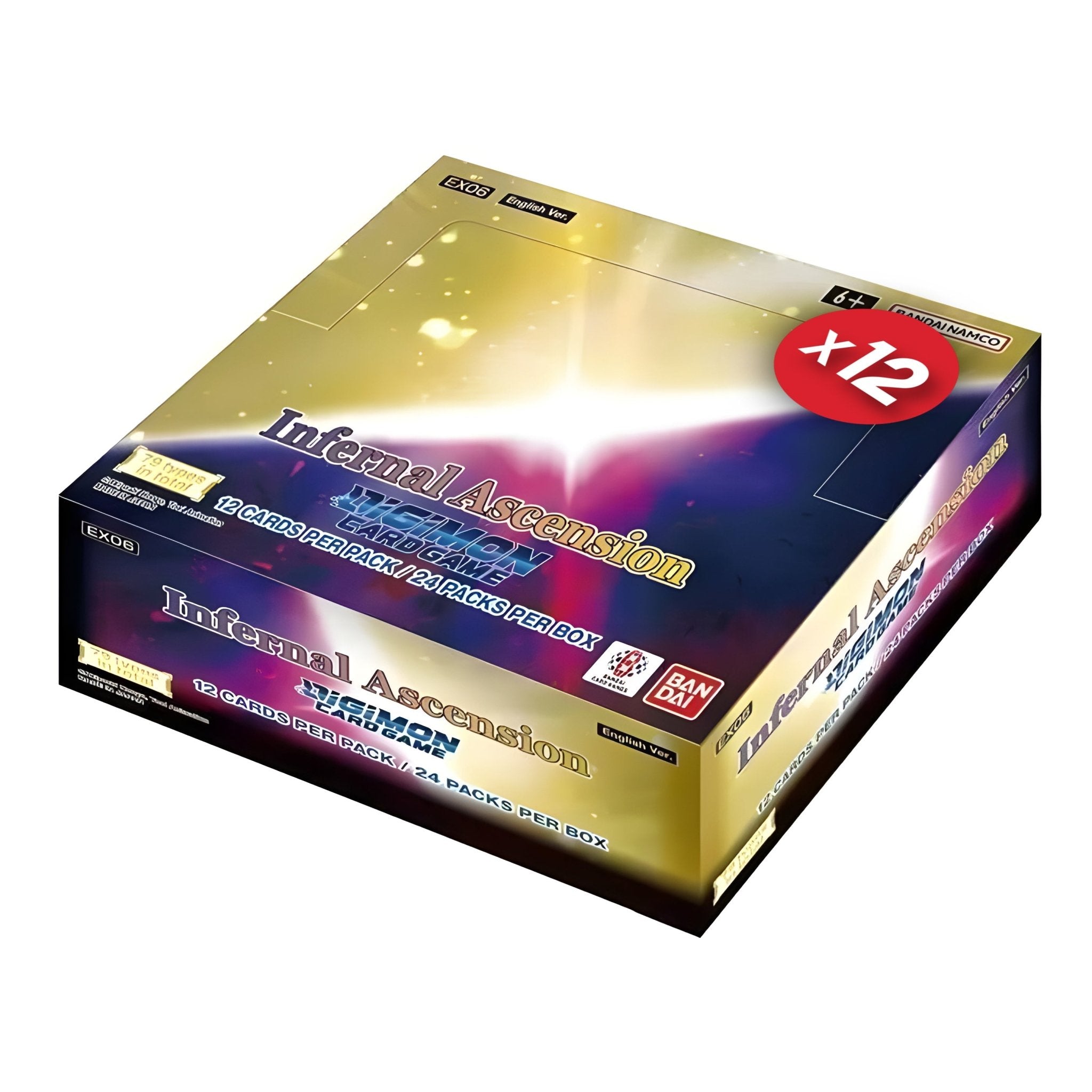 Digimon Card Game: Infernal Ascension (EX06) Case (12 Booster Boxes ...