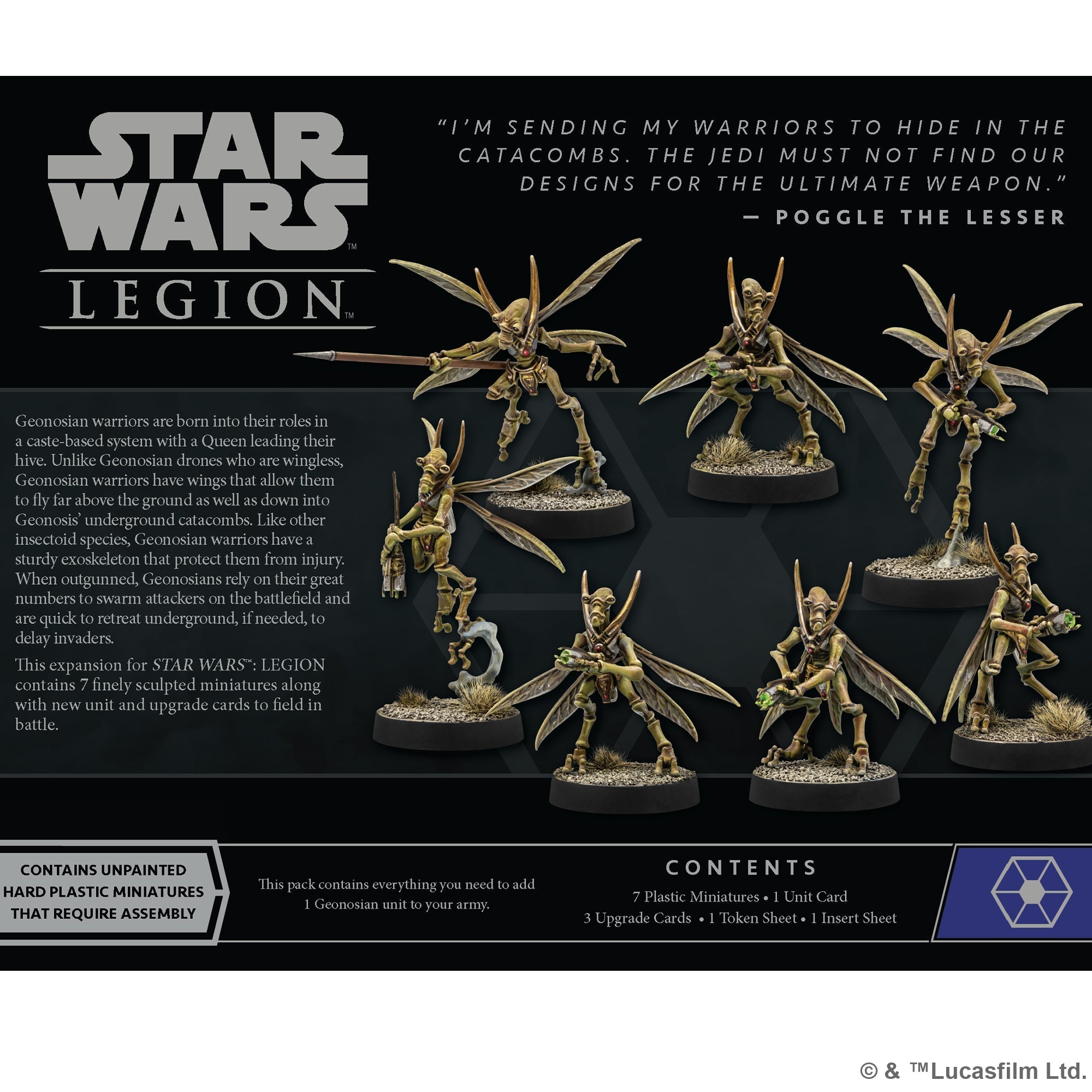 Star Wars Legion: Geonosian Warriors Unit Expansion | Miniatures ...